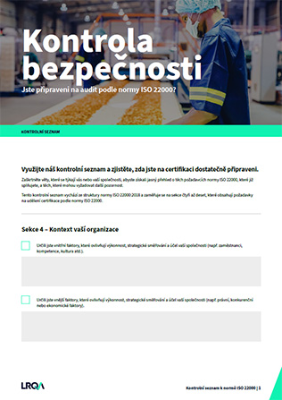 kontrolní seznam ISO 22000 I LRQA Czech Republic